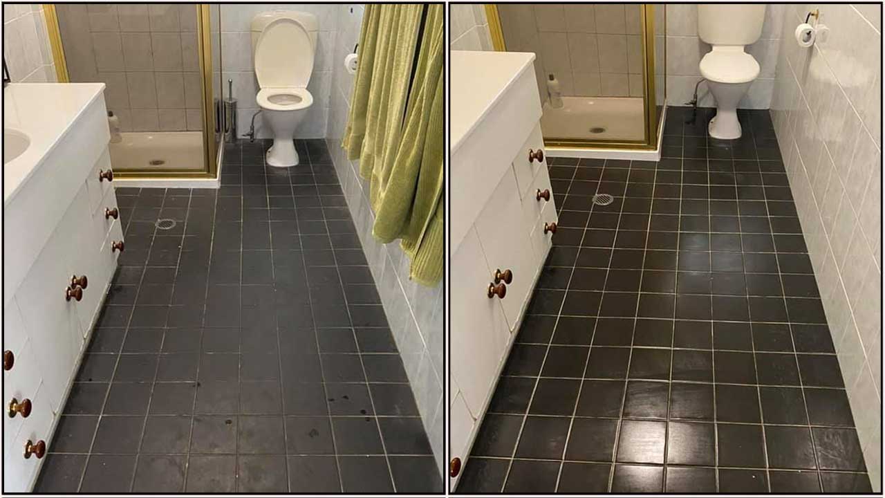 வெறும் அஞ்சு ரூபாய் செலவில் உப்பு கறை படிந்த பாத்ரூம் டைல்ஸை கை வலிக்க ...